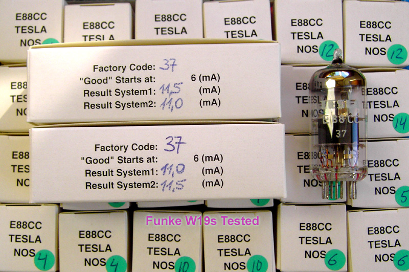 ECC88 / E88CC / 6DJ7 etc / NOS TUBES TUBES PRICE LIST / JAC-MUSIC