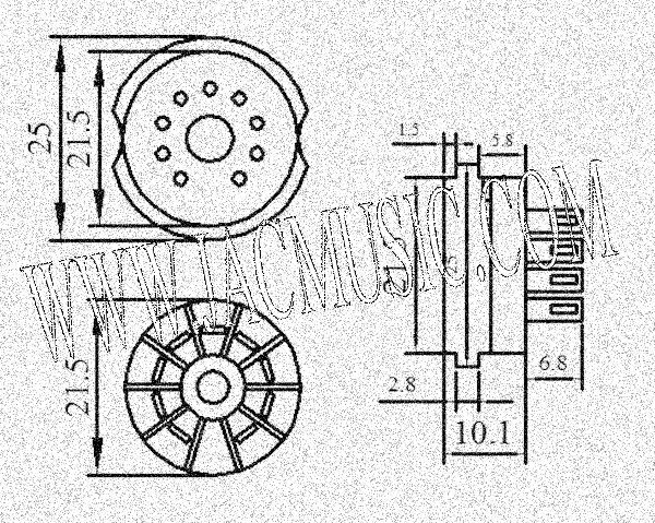 Beryllium Tube sockets / Teflon Sockets and parts